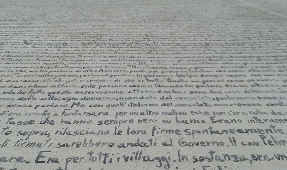 La Fontamara di Silone trascritta su un muro di Aielli diventa impresa ...